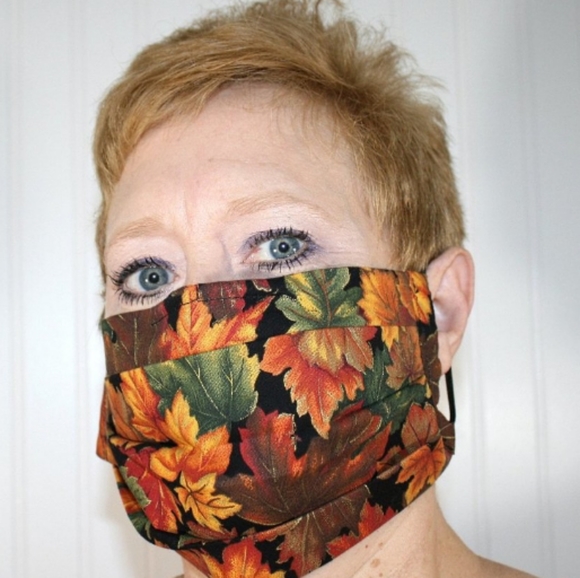 Hand Crafted | Accessories | Handmade Cloth Fall Maple Leaves Face Mask ...